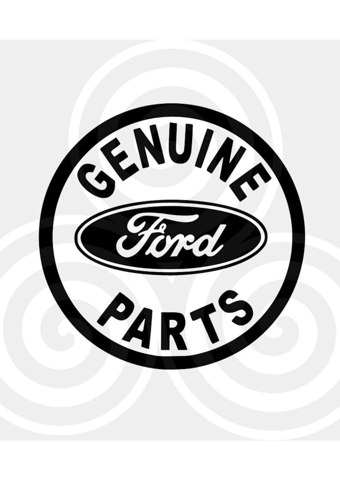Genuine Ford Parts, Ford Inspired Sign, Sizeable, Vector, PDF, SVG, PNG ...