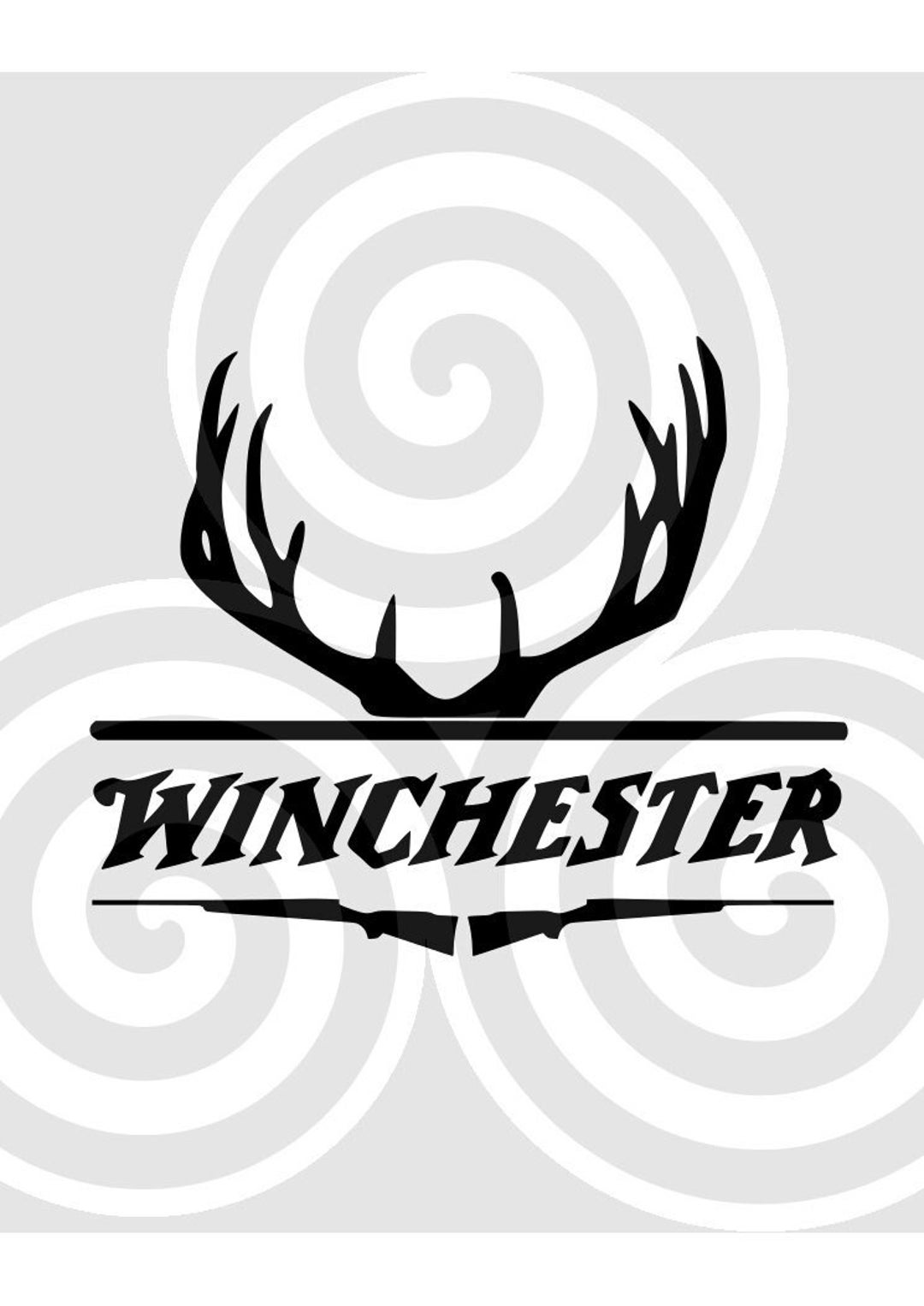 Hunting Winchester Monogram Frame Antler Deer Rifle SVG Deer Winchester ...