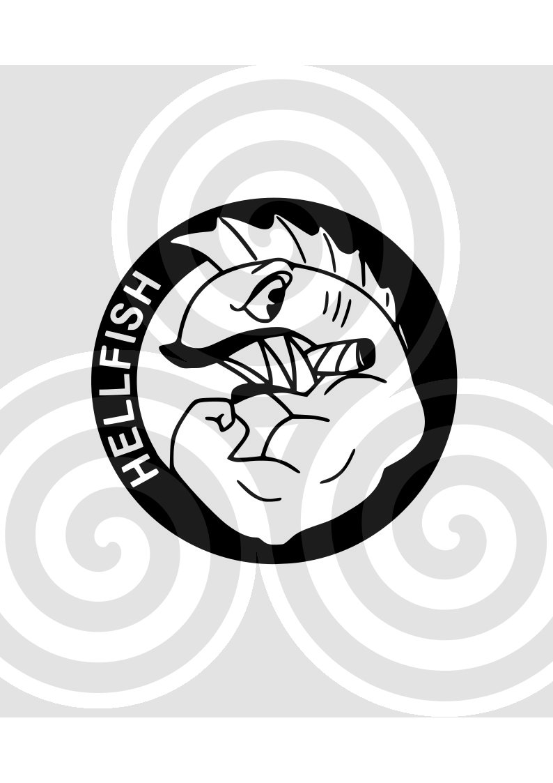 HellFish tattoo logo Sizable Vector PDF SVG PNG eps | Etsy