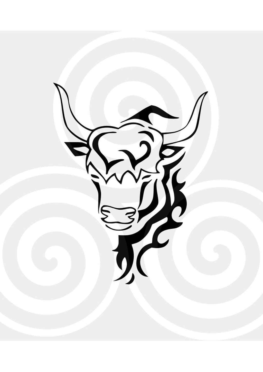 Beef, Tribal, Sizable, Vector, PDF, SVG, PNG, Eps, Jpeg, Dxf, Vinyl ...