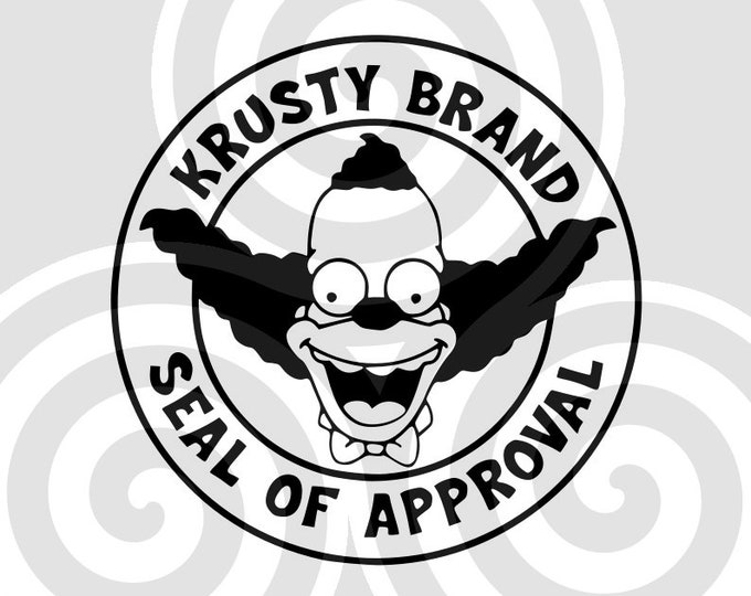 Krusty Brand Seal of Approval Vinyl Decal Sticker - Etsy