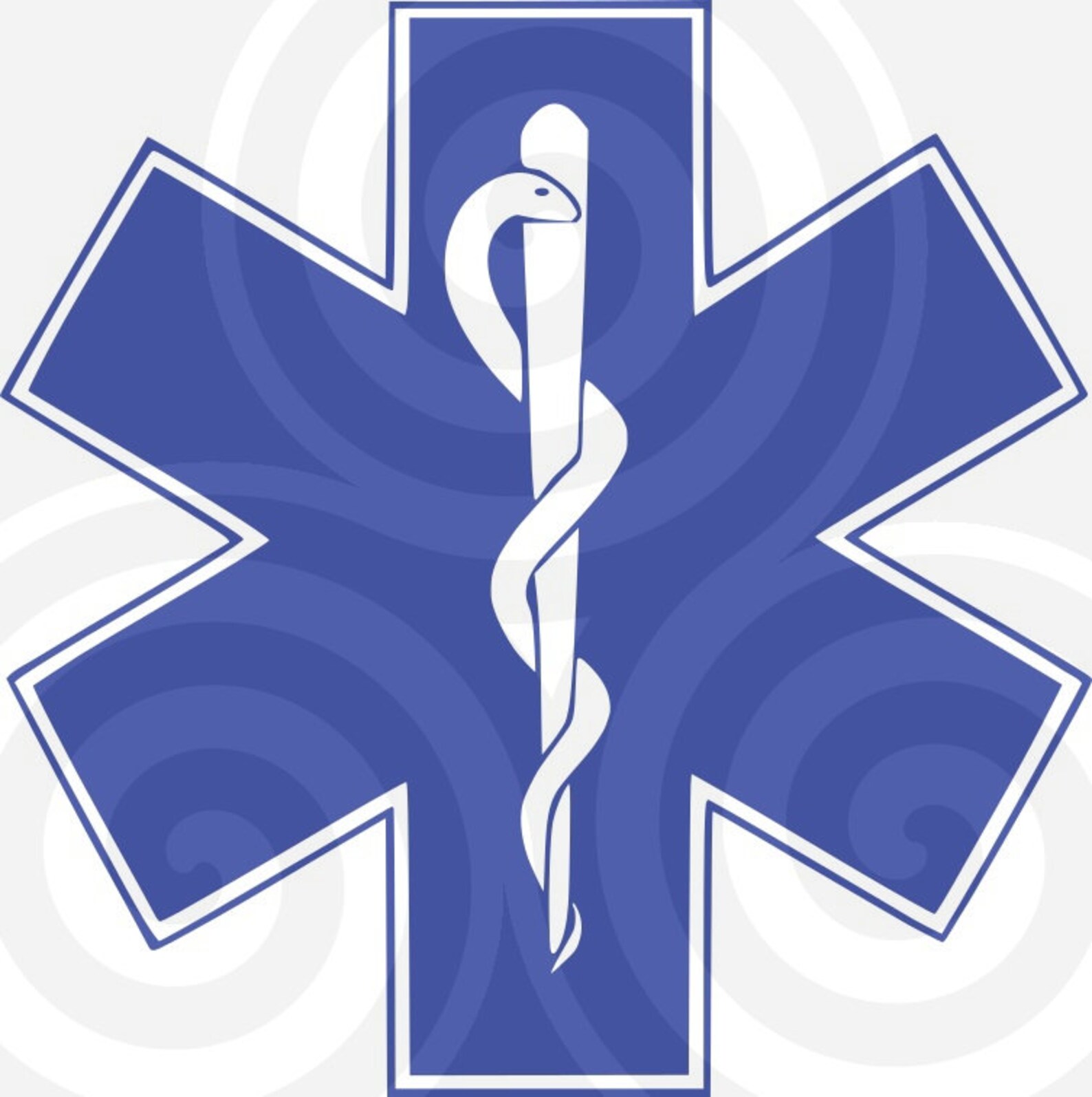 Medical Symbol Paramedic EMT Symbol Two version V1 V2 | Etsy