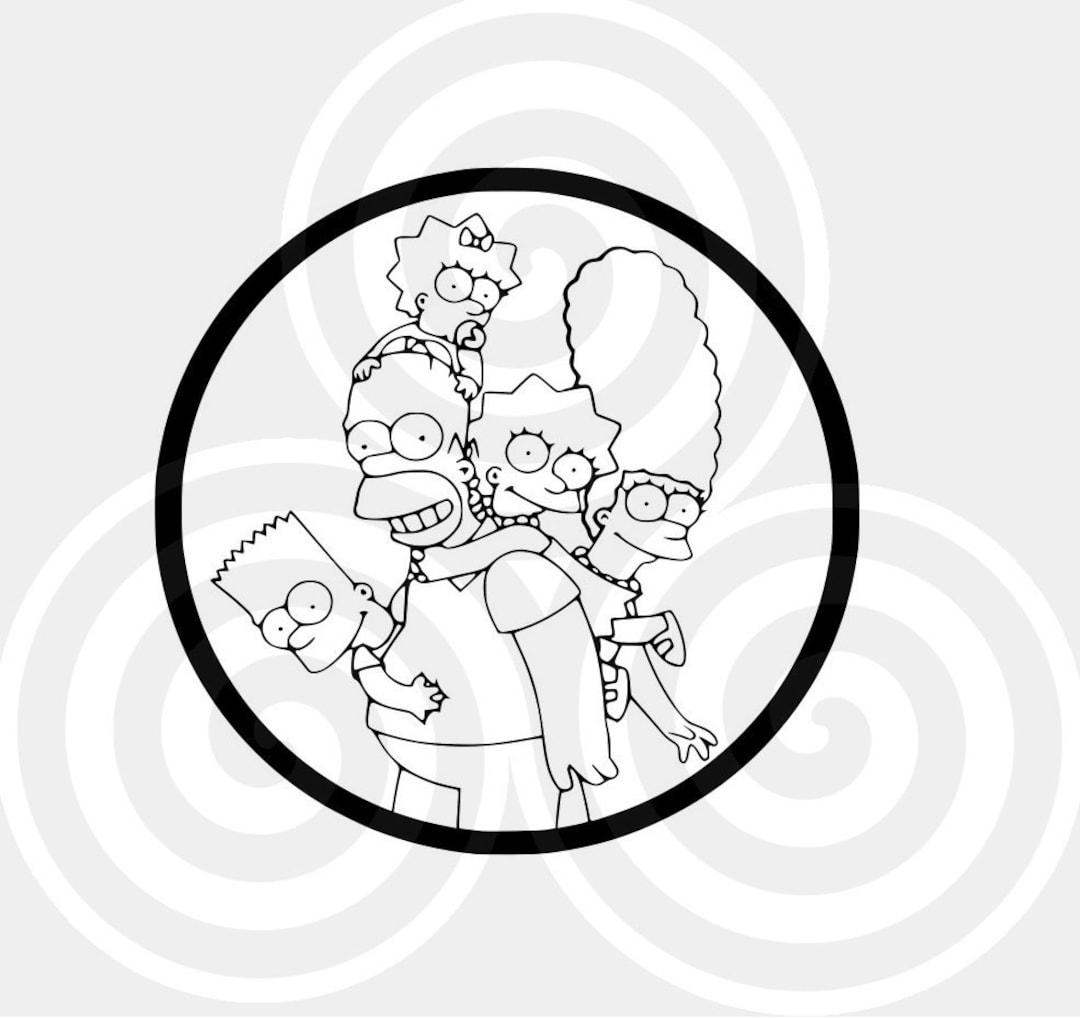 Simpsons Family, Sizeable, Vector, PDF, SVG, PNG, Silhouette, Vinyl ...