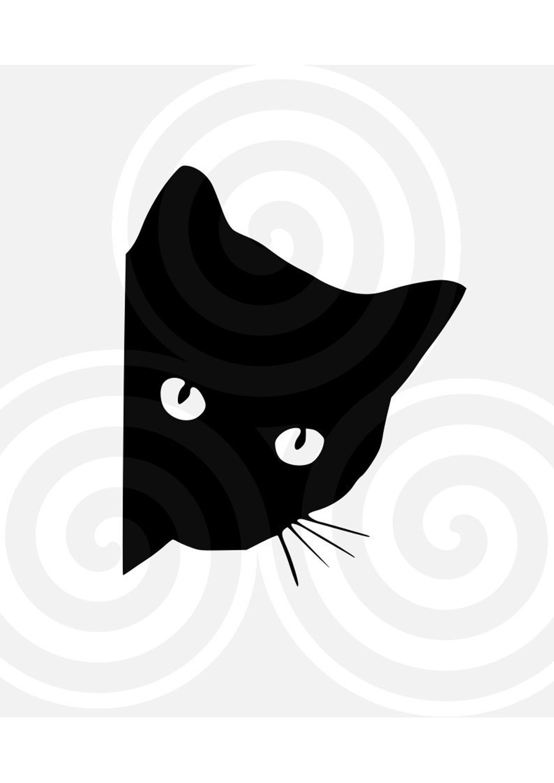 Black Cat Cat Face Sizable Vector PDF SVG PNG Eps - Etsy
