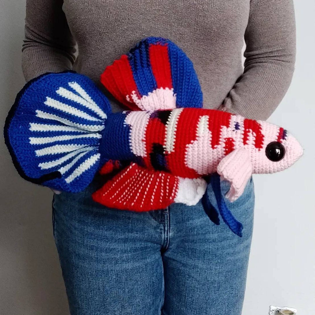 Custom Crochet Large Amigurumi Betta Fish - Etsy