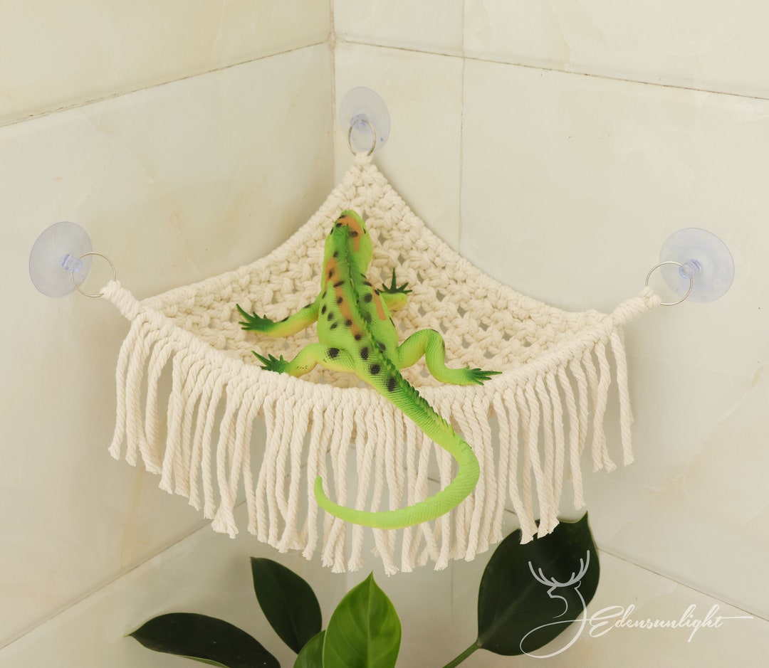Macrame Reptile Hammock, Bearded Dragon Hammock, Leopard Gecko Hammock ...