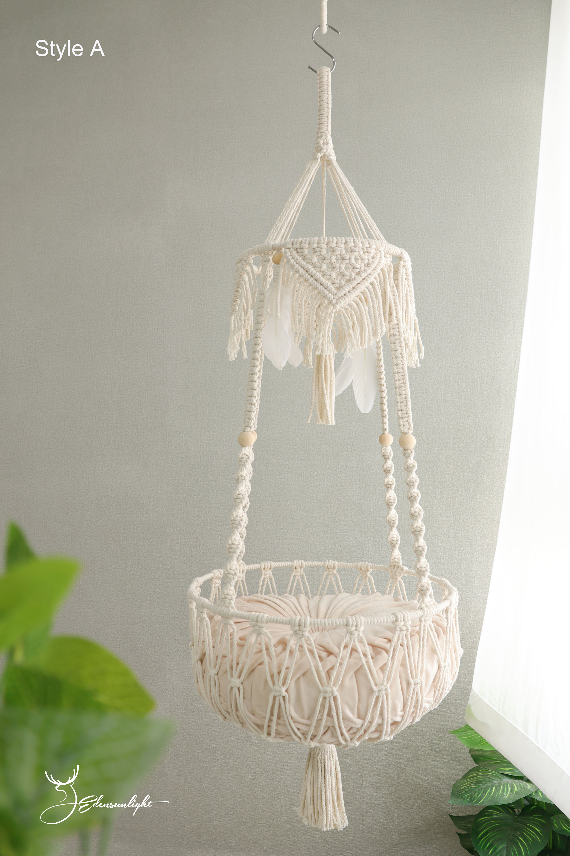 Macrame Cat Hammock, Bohemian Lantern Pet Swing Bed for Cat Tree - Etsy