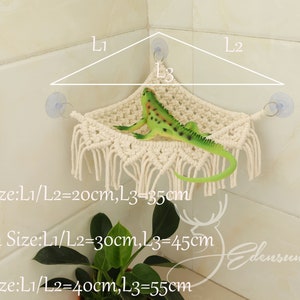 Macrame Reptile Hammock, Bearded Dragon Hammock, Leopard Gecko Hammock ...