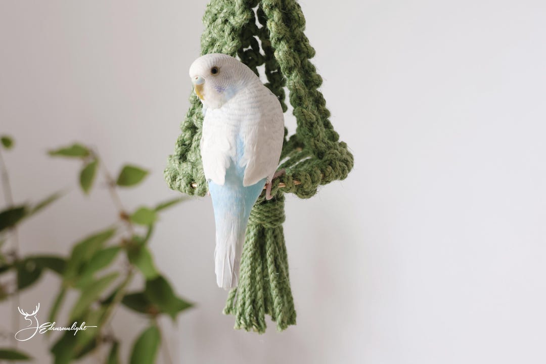 Macrame Bird Swing Bed, Natural Sisal Parrot Toy - Etsy