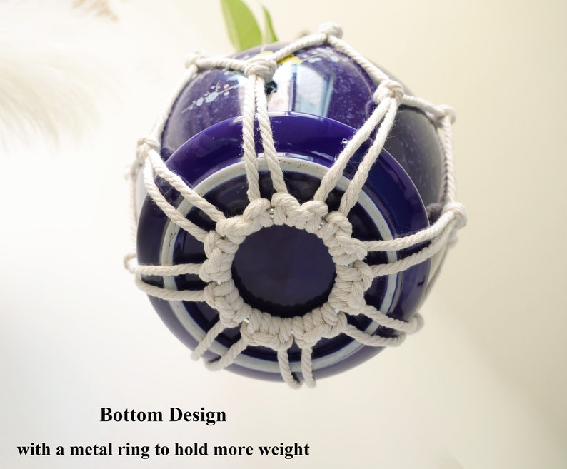 Macrame Tassel-free Plant Hanger Boho No Tail/ No Tassel - Etsy