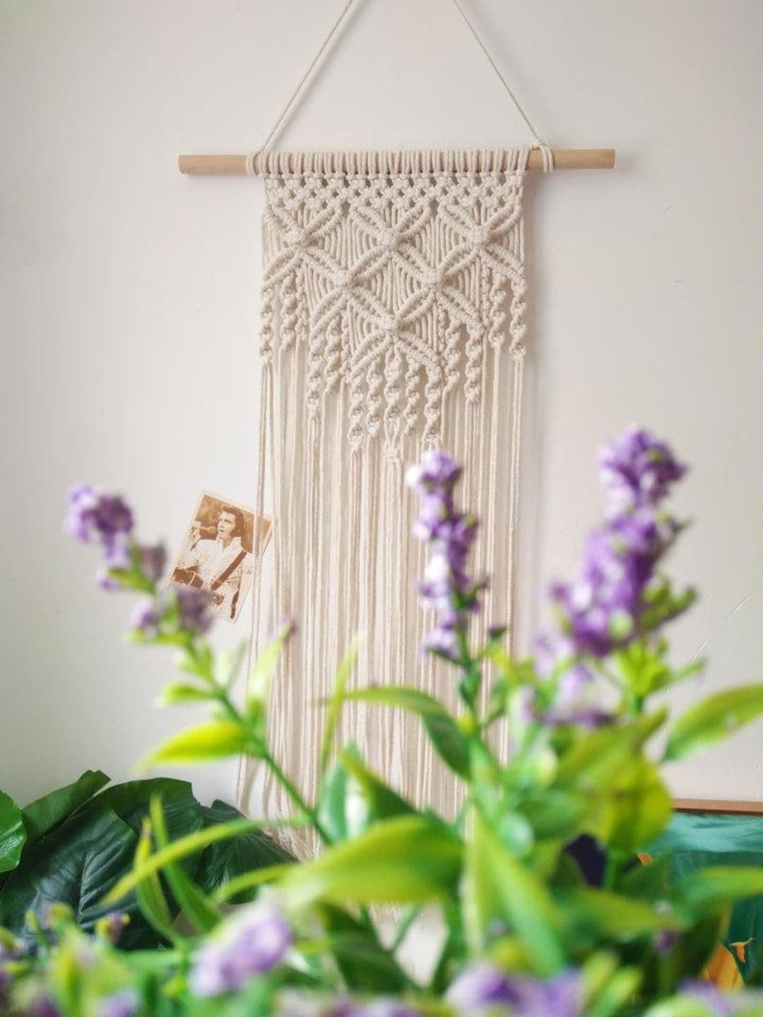 Bohemian Macrame Wall Hanging: Handwoven Cotton Home Decor - Etsy