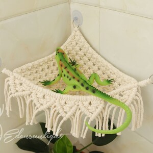 Macrame Reptile Hammock, Bearded Dragon Hammock, Leopard Gecko Hammock ...