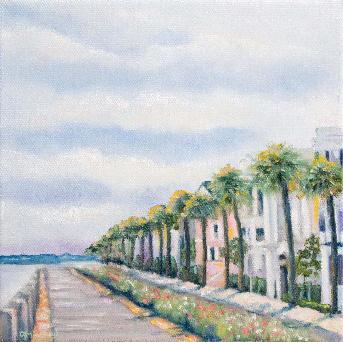 Giclee Fine Art Print, Charleston SC, Original Art, Battery Lights - Etsy