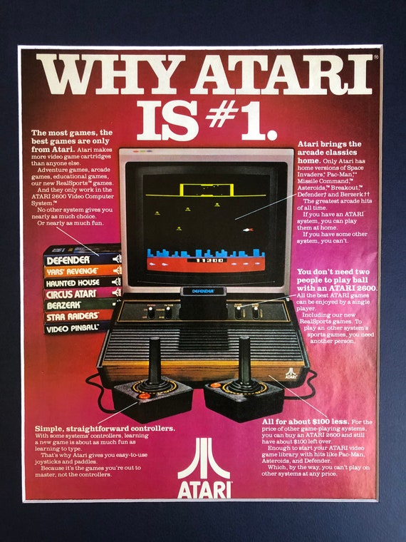 1980's Atari Advertisement - Etsy