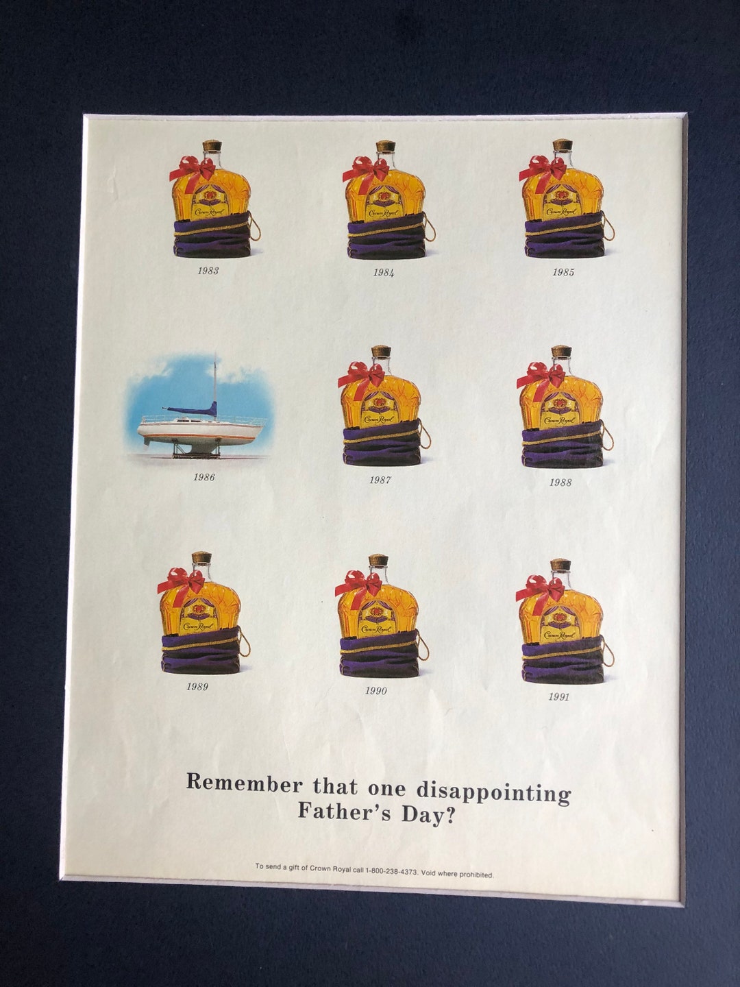 1990’s Crown Royal Father's Day Print Advertisement - Etsy