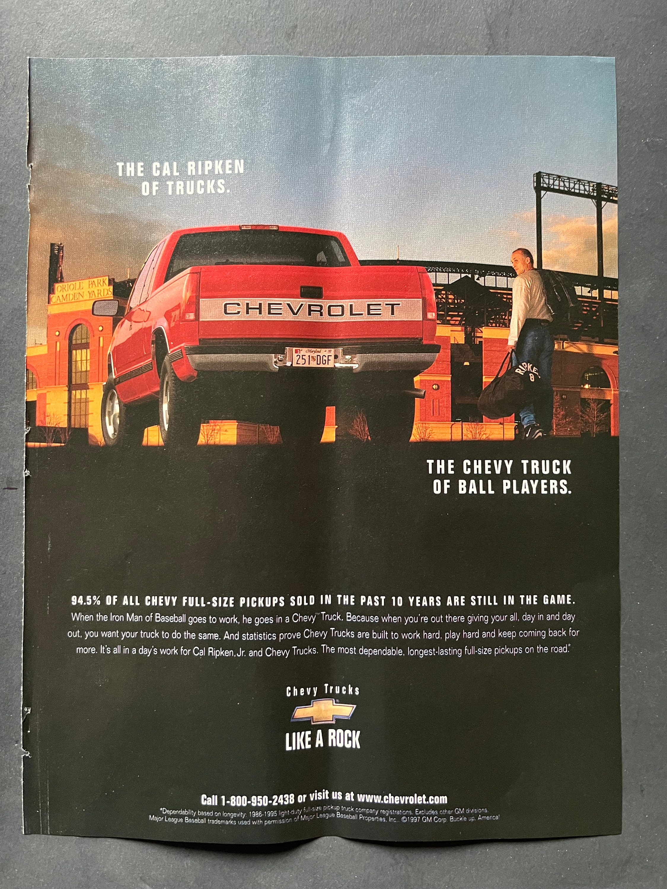 1990's Chevy Pickup Truck 4x4 Advertisement the Cal Ripken of Trucks - Etsy