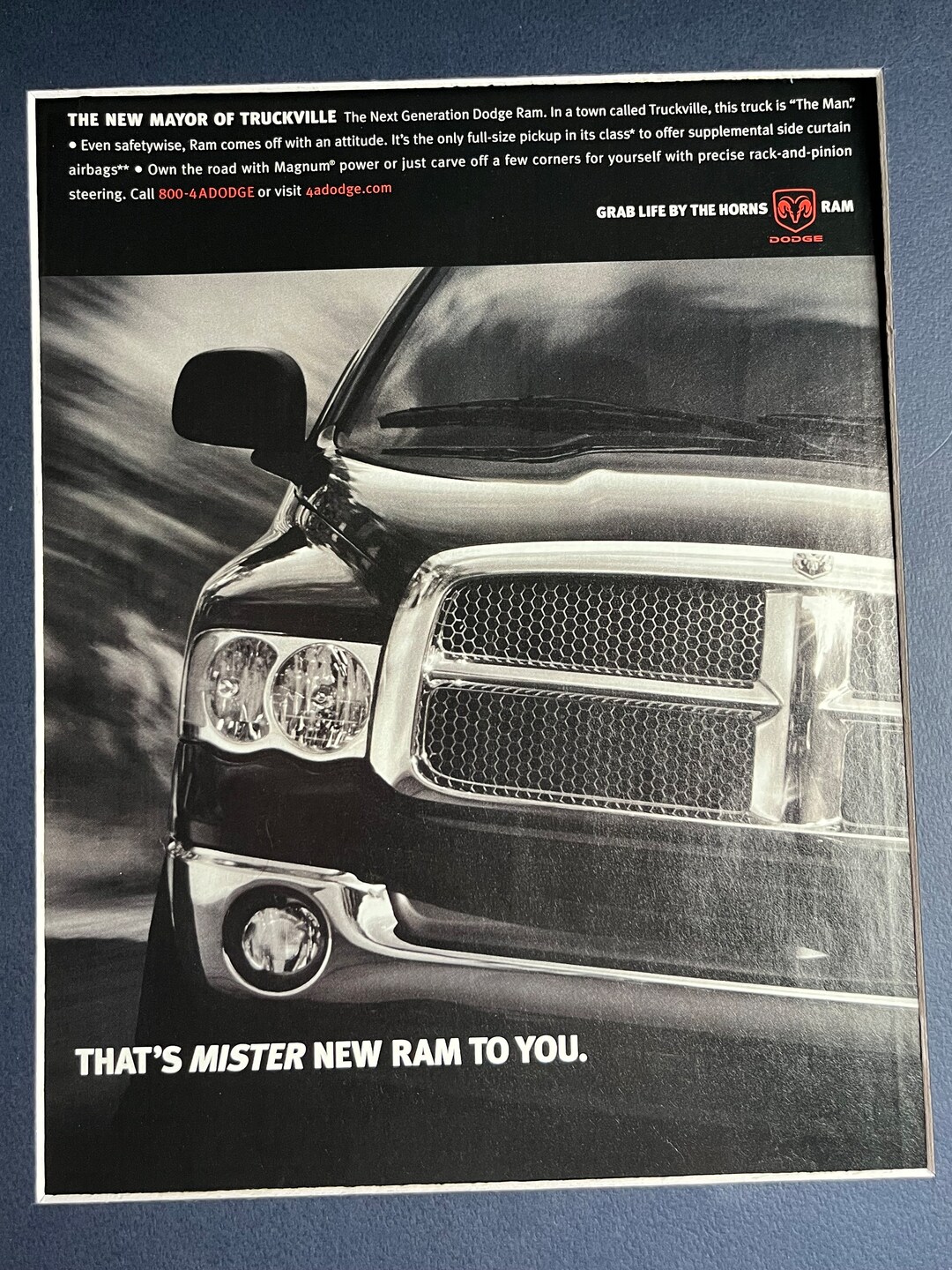 2000's Dodge Ram Print Advertisement "that's Mister New Ram to You" - Etsy