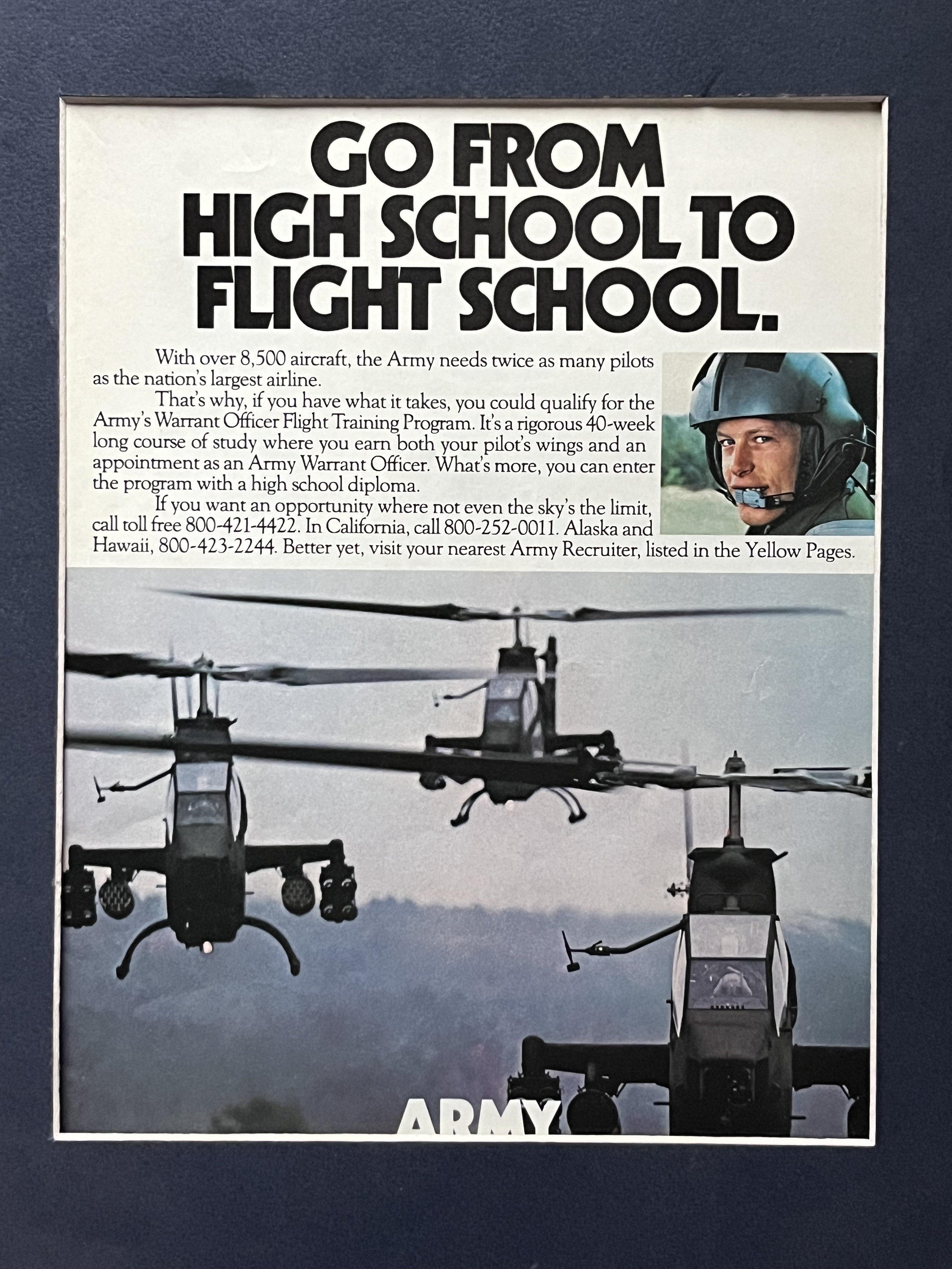 1980's United States Army Advertisement go From High School to Flight ...