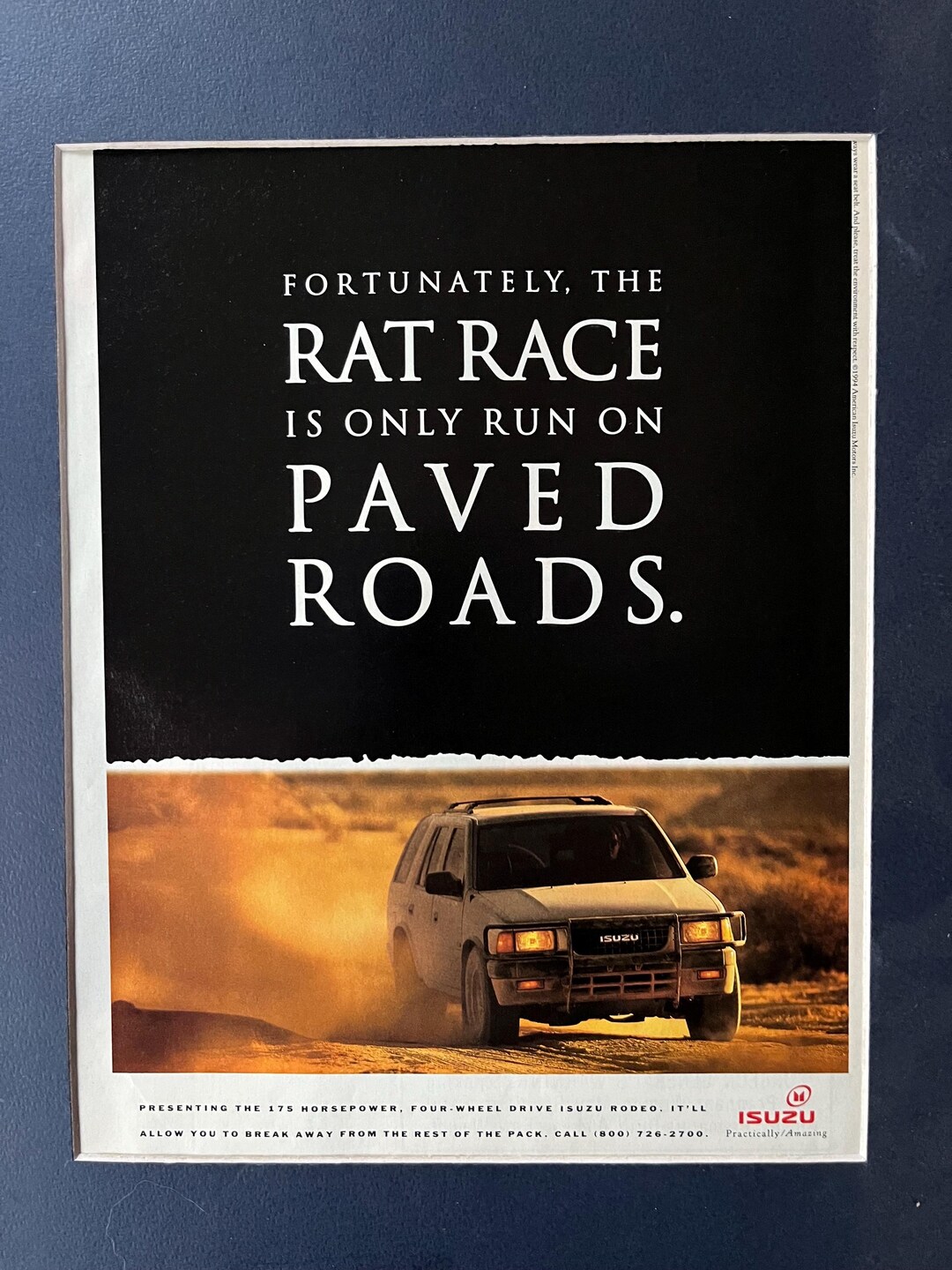 1990's Isuzu Rodeo Advertisement "grow Up, Not Old" - Etsy