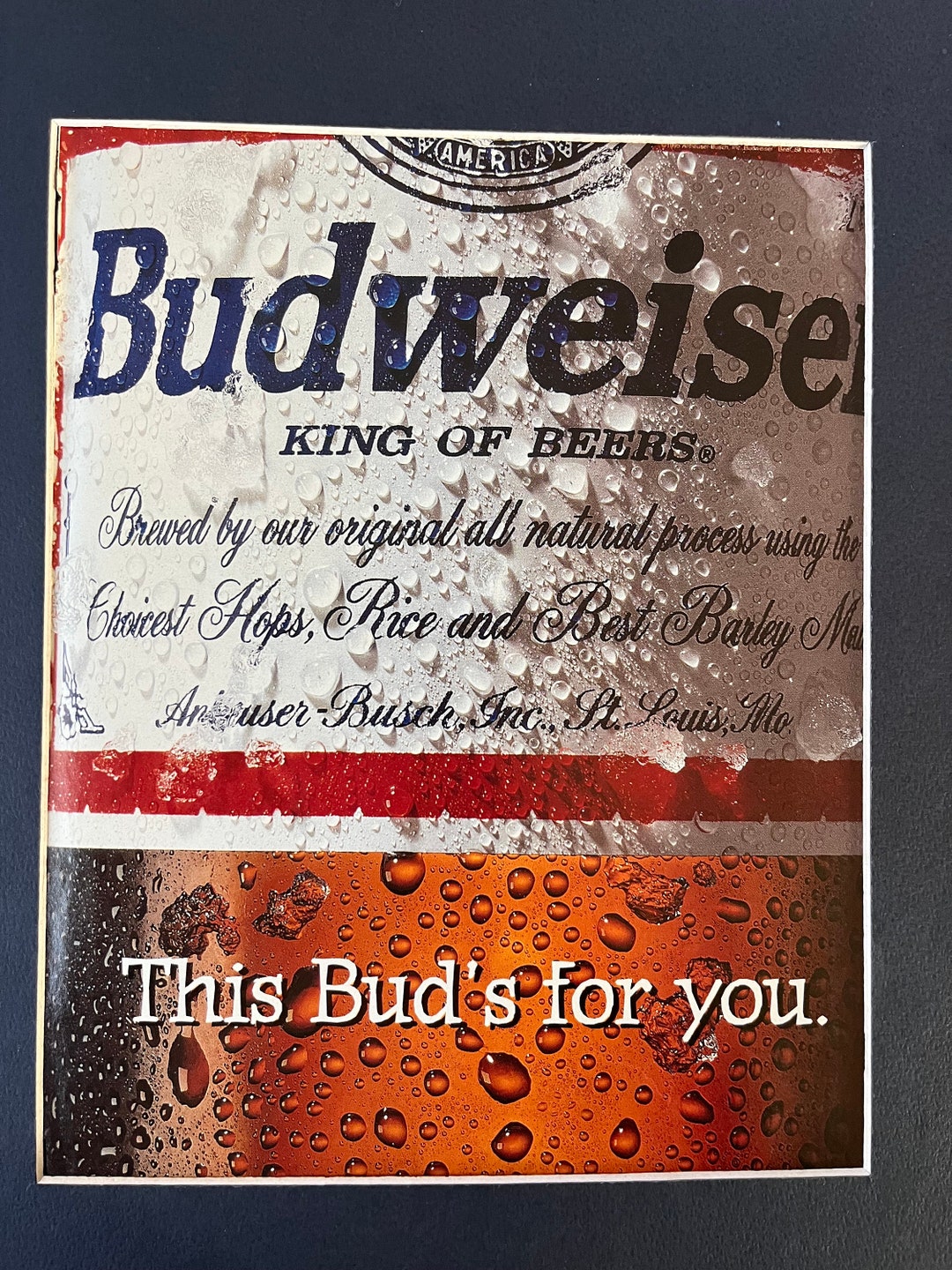 1990's Budweiser Advertisement - Etsy