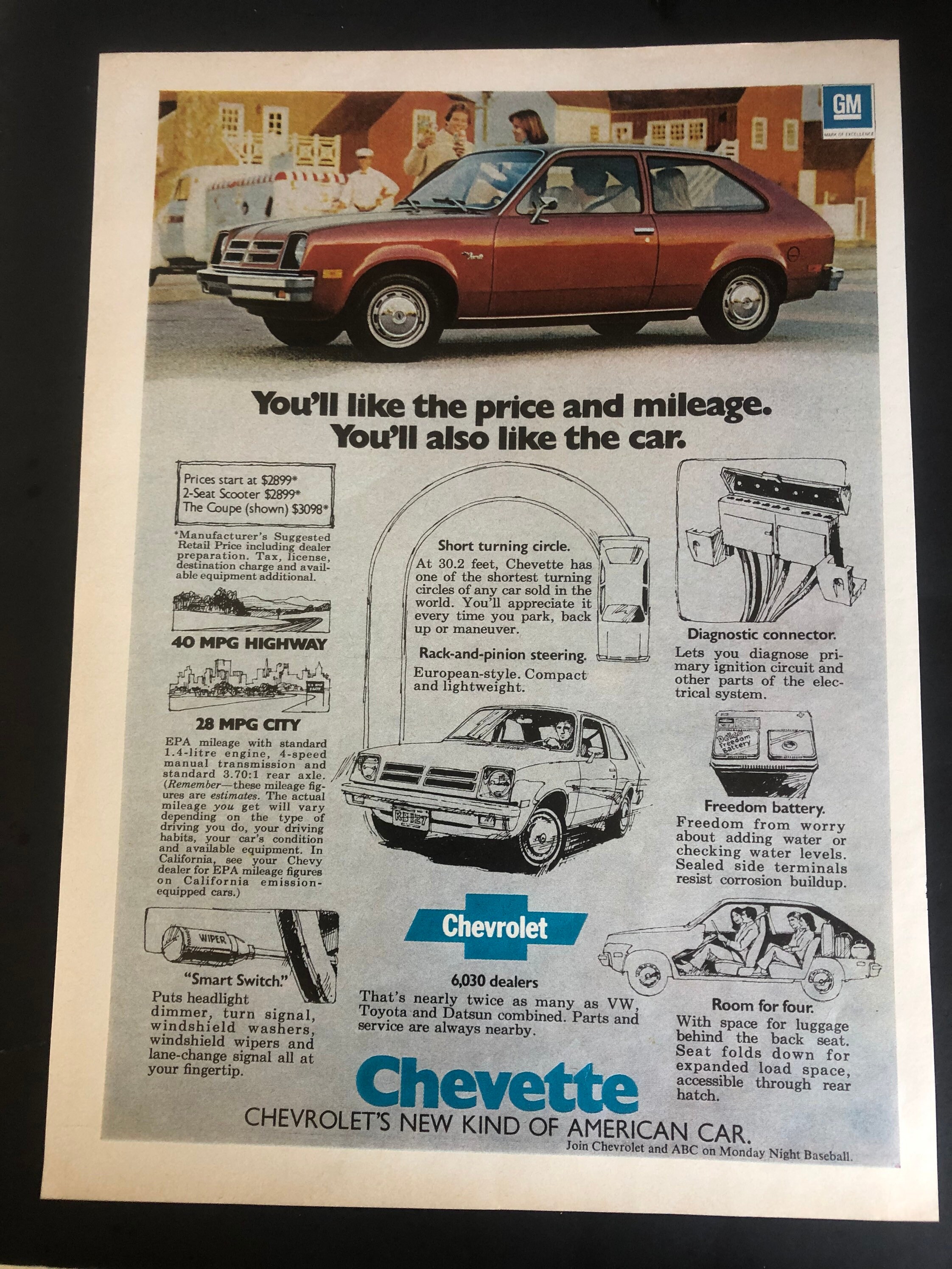 1970's Chevy Chevette Advertisement - Etsy