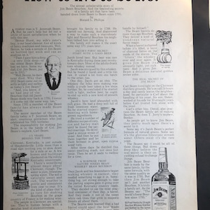 1960's Jim Beam Print Advertisement "how to Live to Be 175" - Etsy