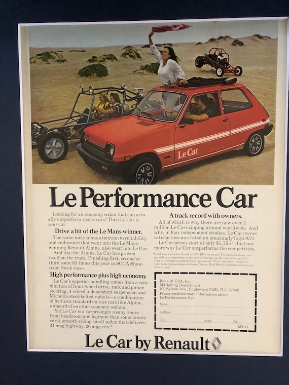 1970's LeCar by Renault Advertisement | Etsy