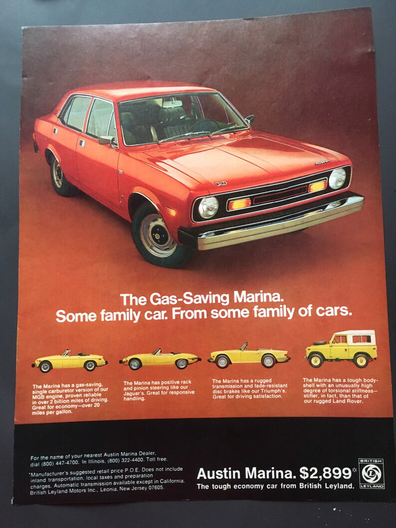 1970's Austin Marina Print Advertisement - Etsy Canada