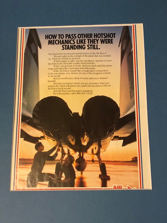 1980's Air Force Advertisement How to pass other | Etsy