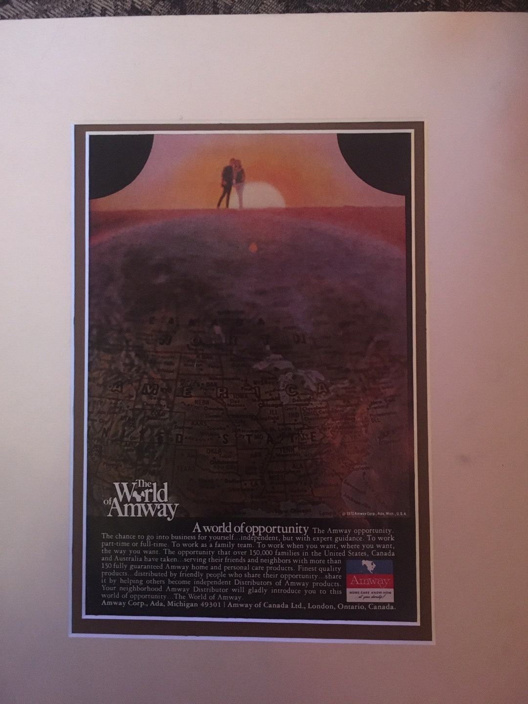 1970's Amway Print Advertisement "a World of Opportunity" - Etsy