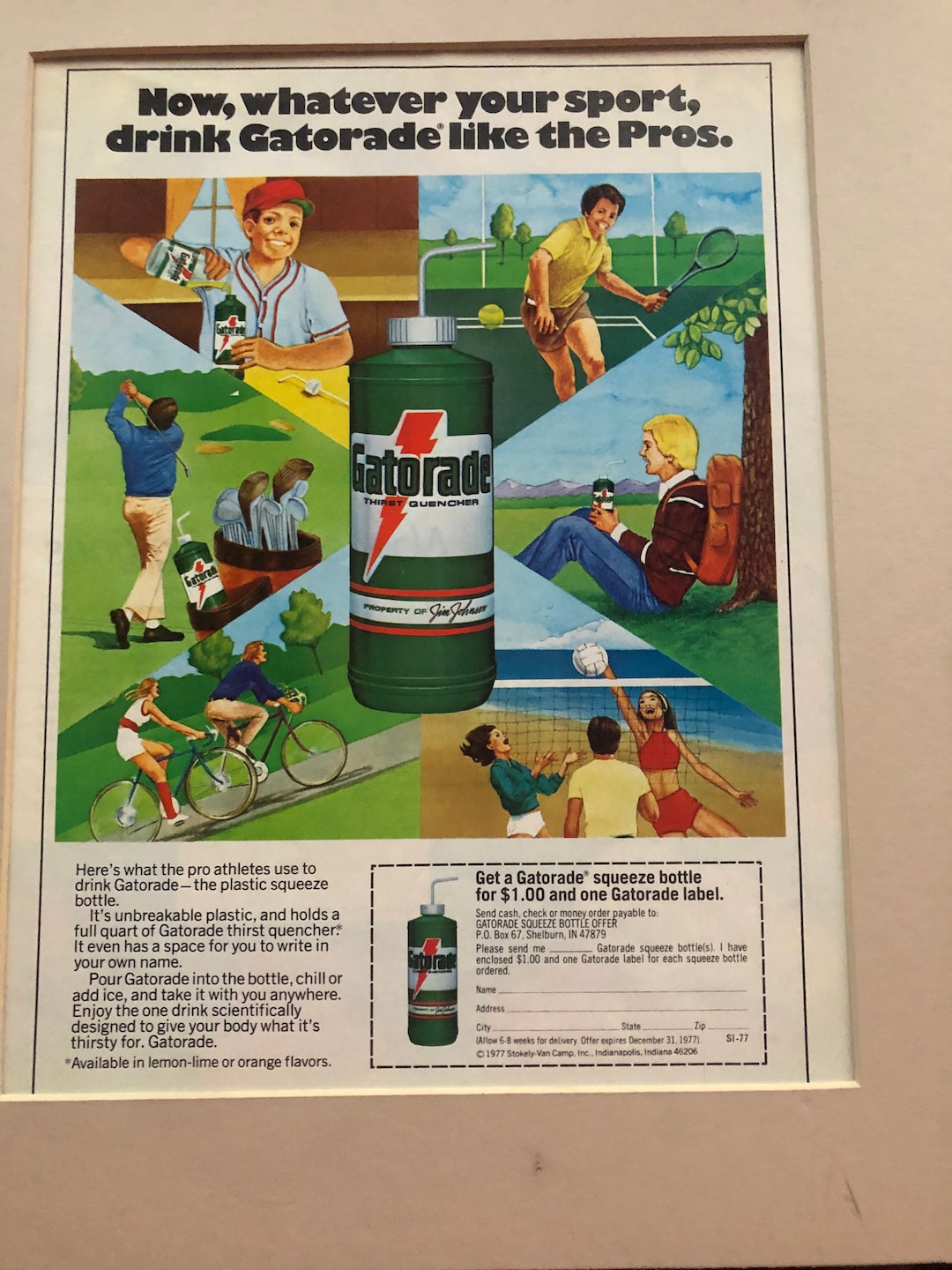 1970's Gatorade Print Advertisement now, Whatever Your Sport, Drink ...
