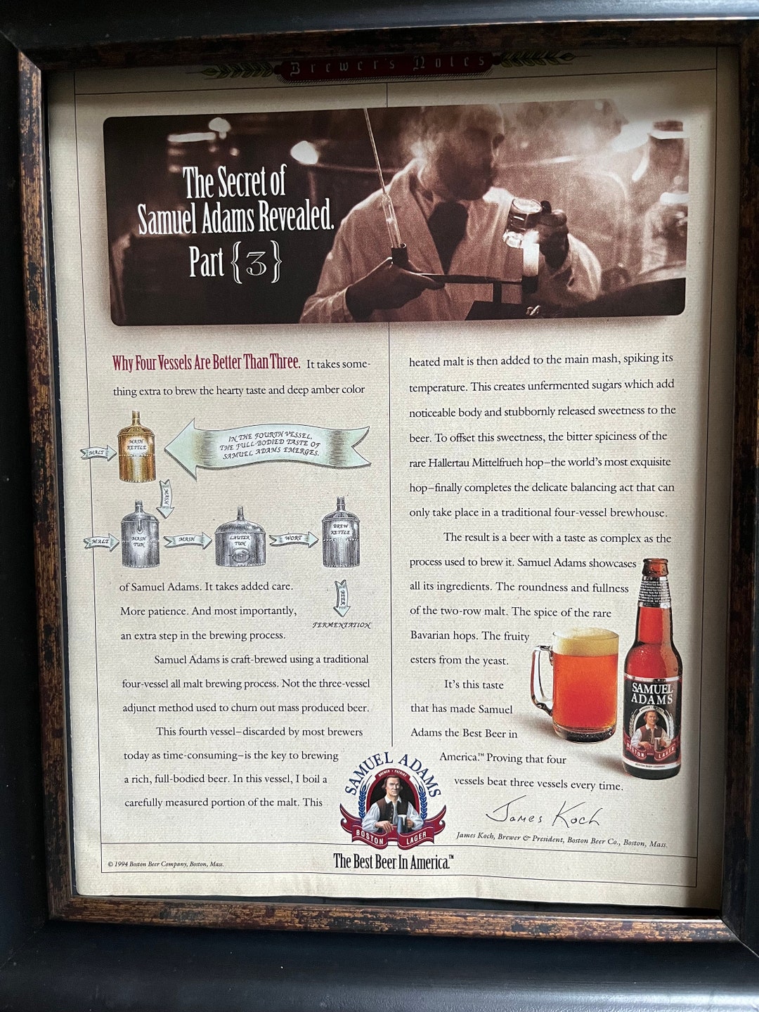 1990's Samuel Adams Beer Advertisement - Etsy