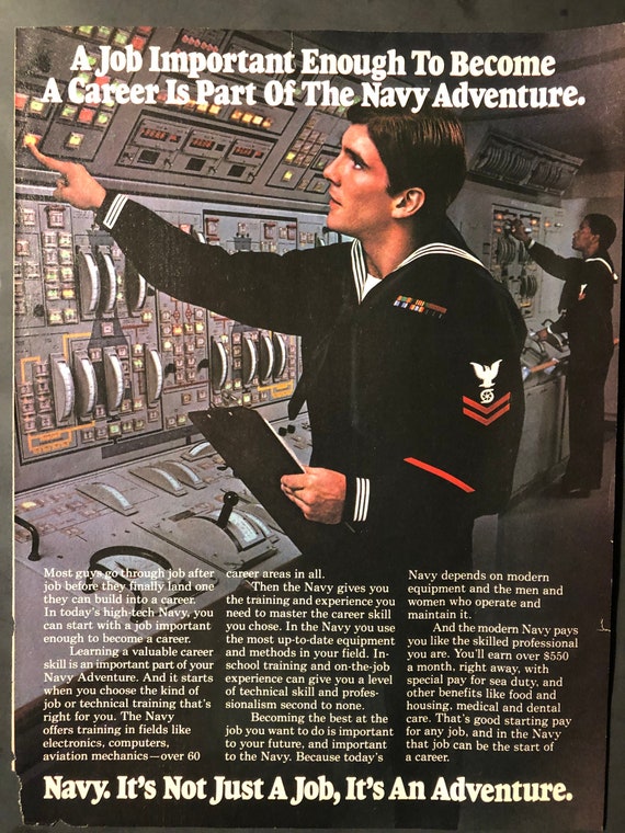 1970's United States Navy Advertisement - Etsy