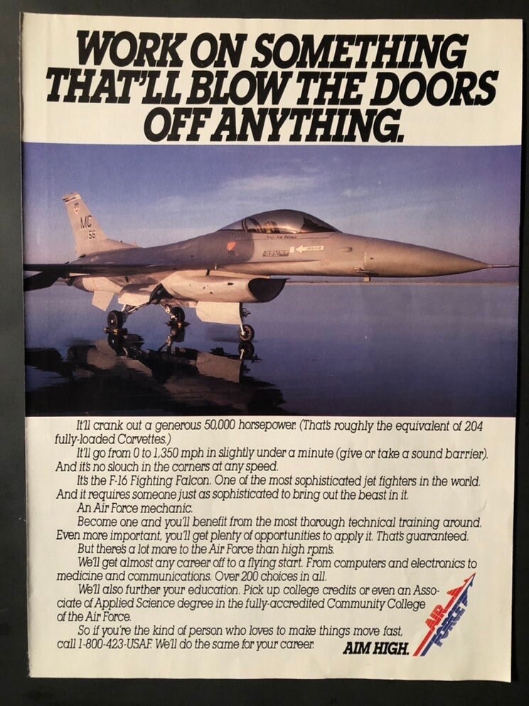 1990's United States Air Force Advertisement - Etsy