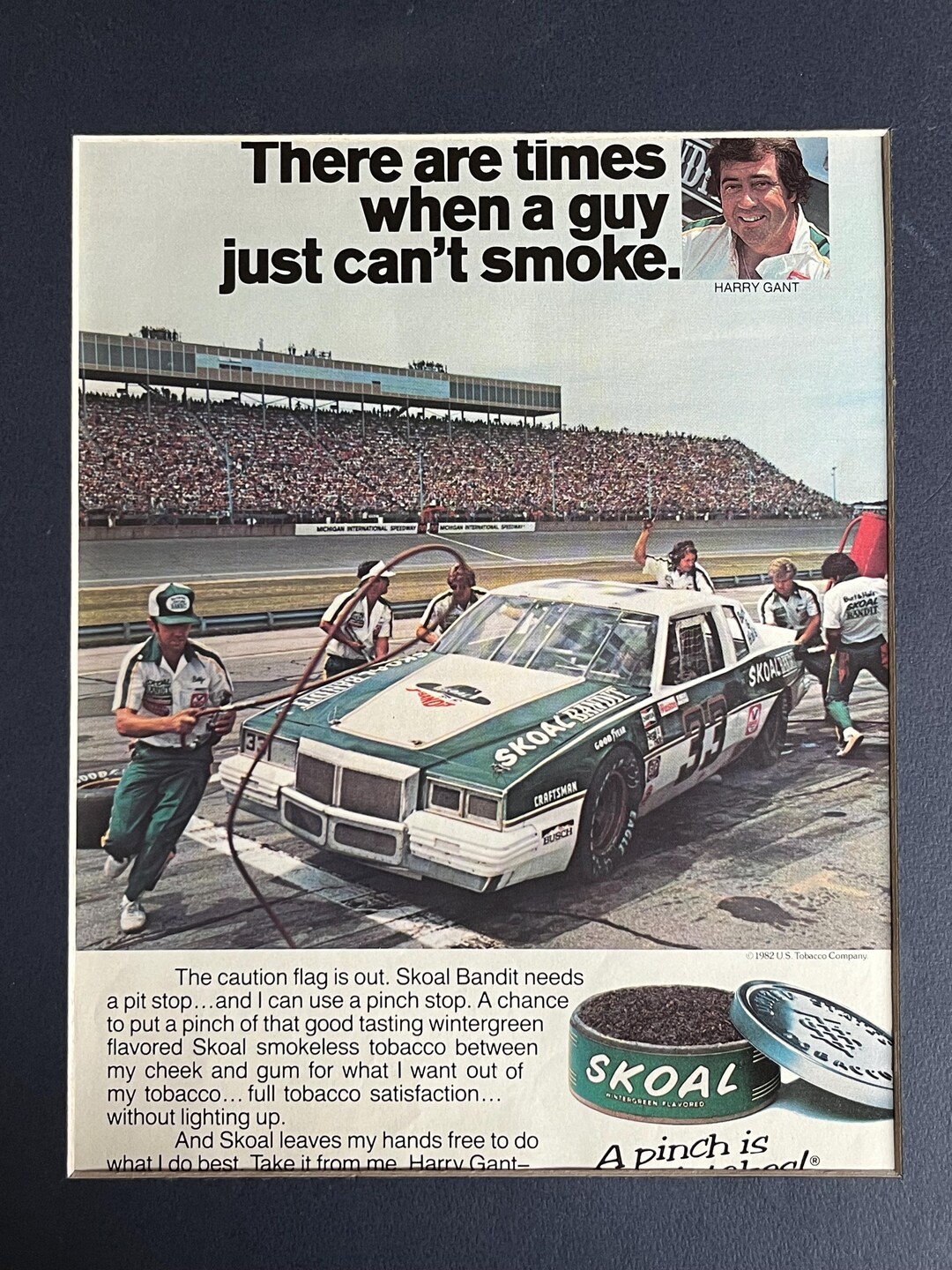 1980's Harry Gant Skoal Print Advertisement - Etsy
