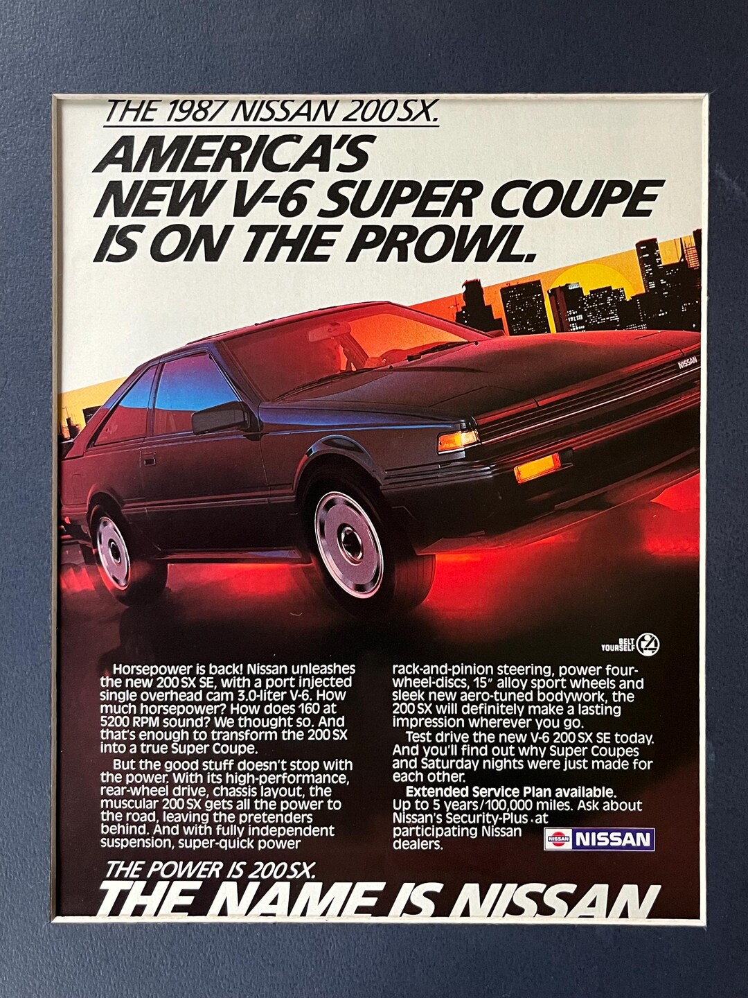 1980's Nissan 200 SX Advertisement - Etsy