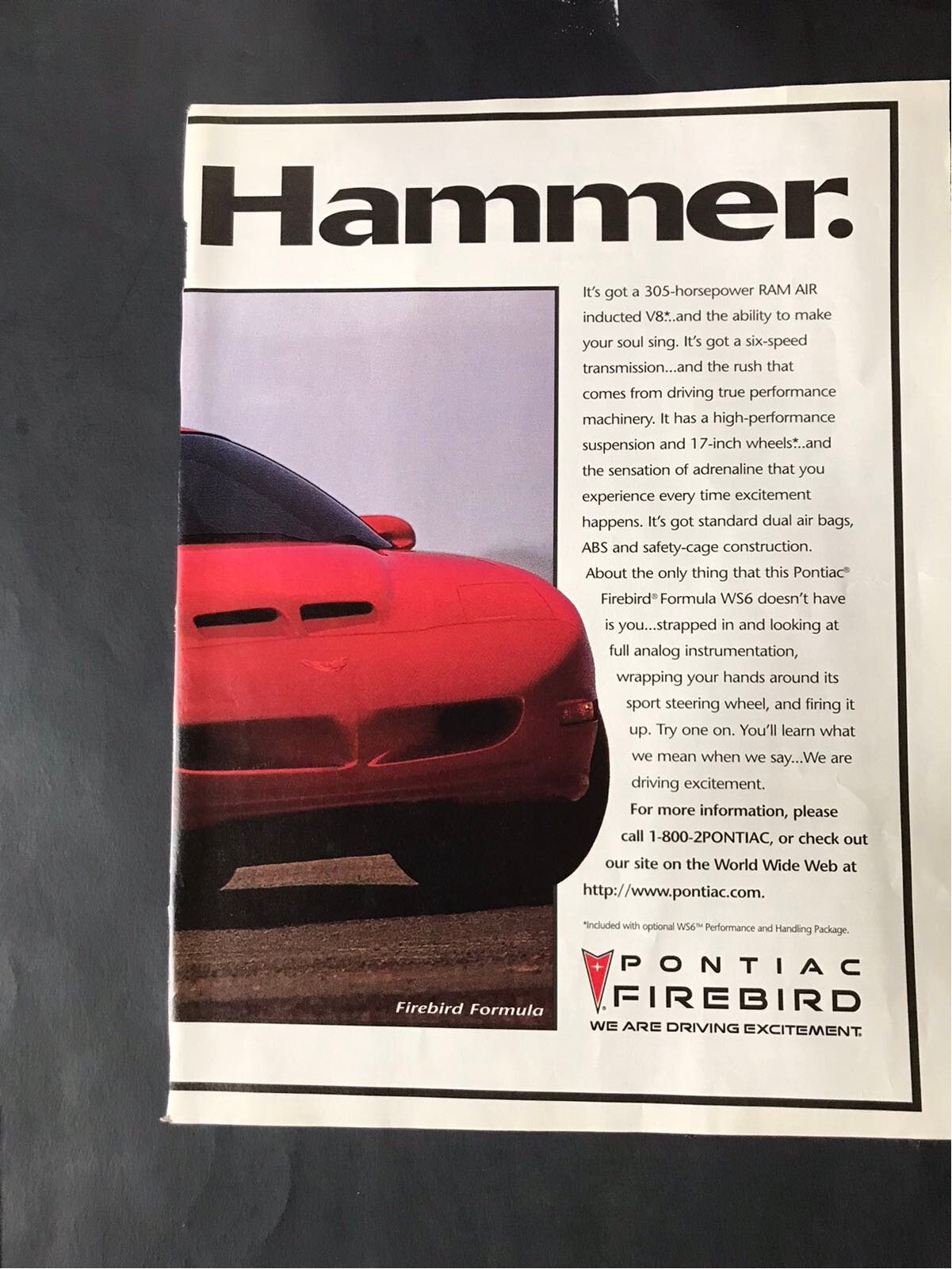 1990's Pontiac Firebird Formula Print Advertisement - Etsy