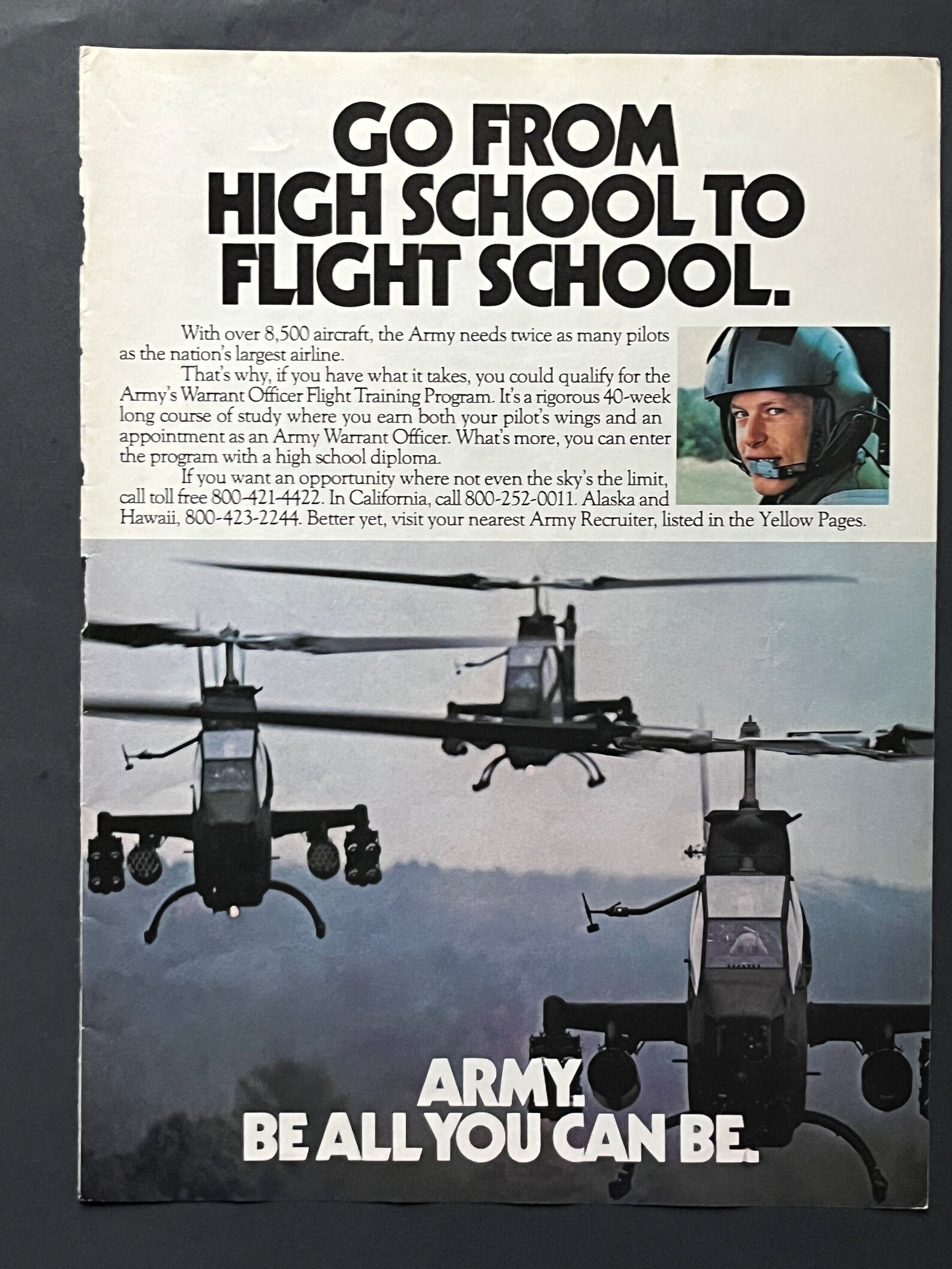 1980's United States Army Advertisement go From High School to Flight ...
