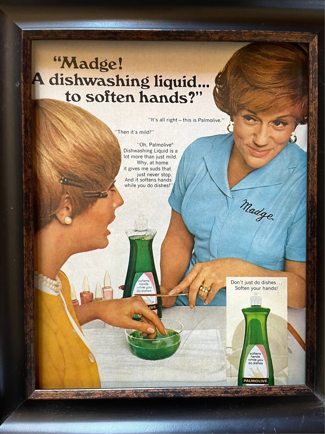 1970's Palmolive Madge Advertisement - Etsy