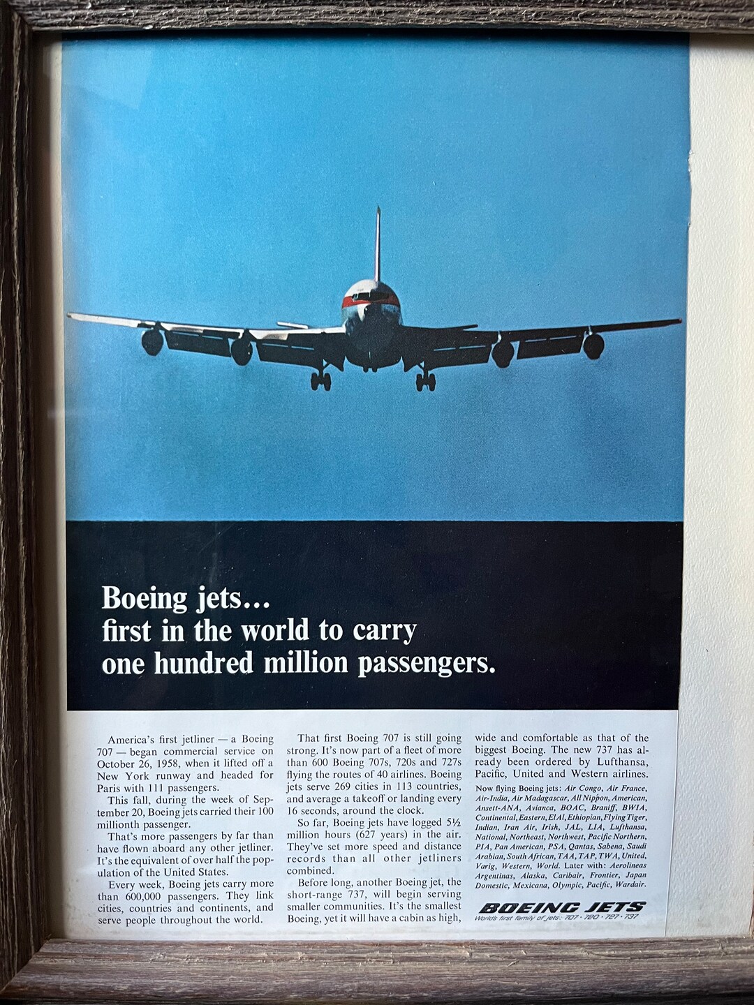 1960's Boeing Jets Print Advertisement - Etsy