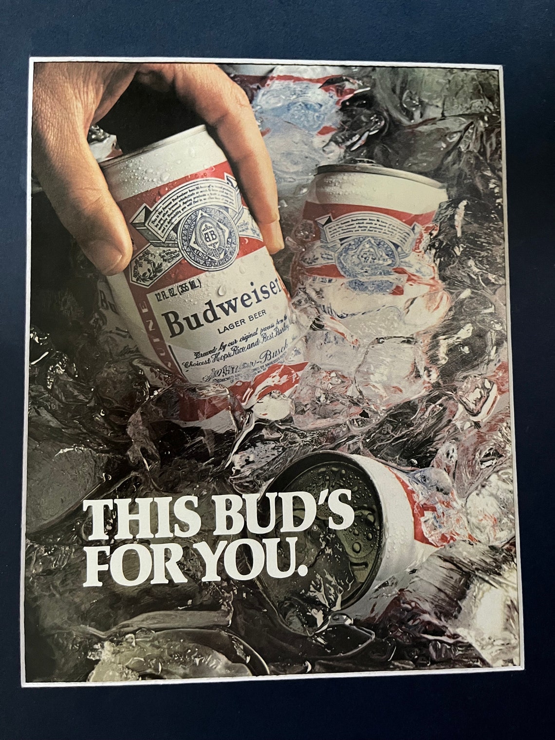 1980's Budweiser Beer Print Advertisement - Etsy