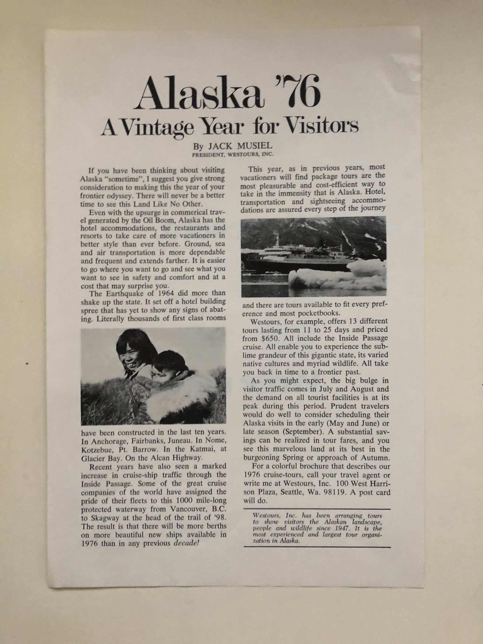 1970's Alaska Advertisement Alaska '76 - Etsy