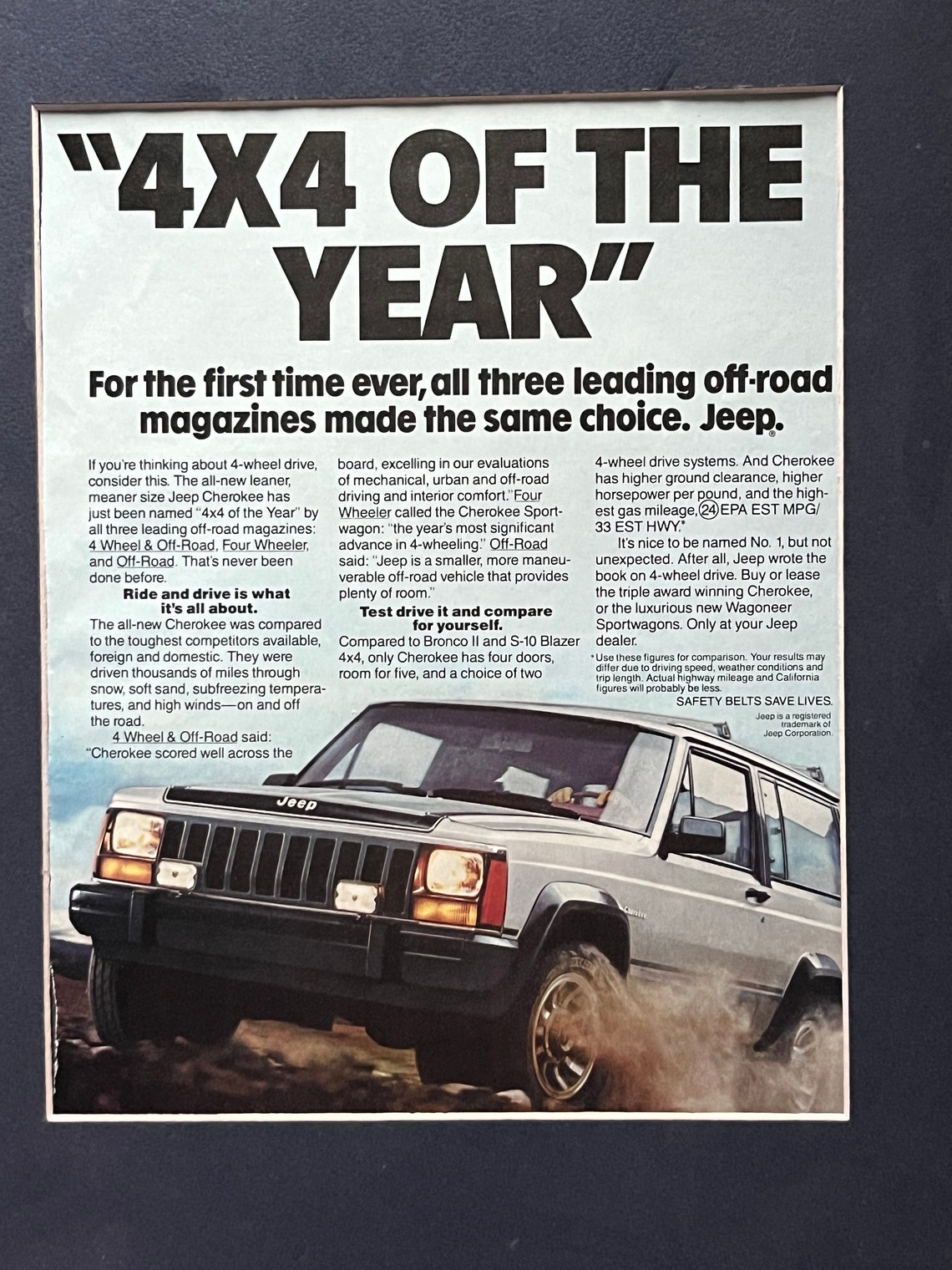 2000's Jeep 4x4 Cherokee Sportwagon Advertisement - Etsy