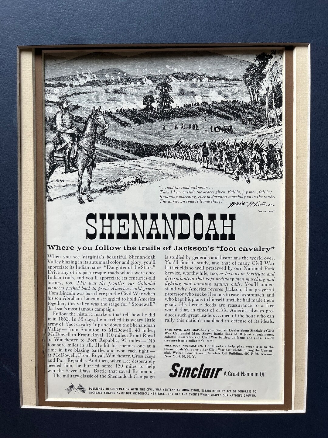 1960's Sinclair Oil Company Advertisement Shenandoah - Etsy