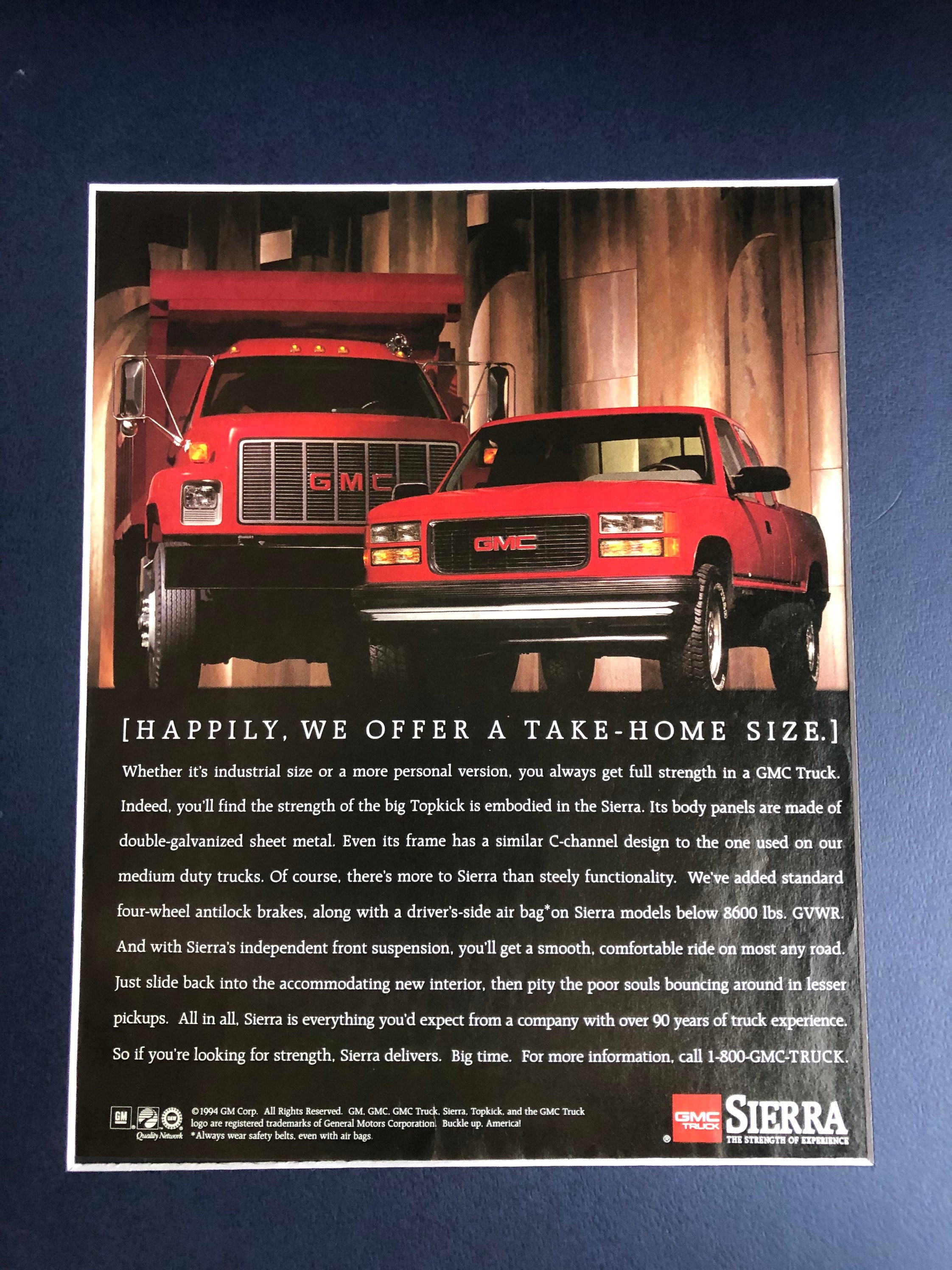 1990's GMC Sierra Pickup Truck Ad - Etsy
