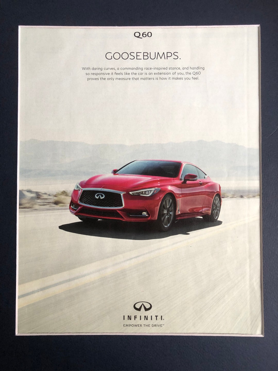 2000's Infiniti Q60 Advertisement "goosebumps" - Etsy