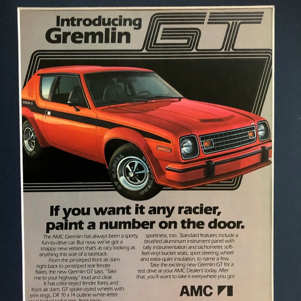 Amc Gremlin Advertisement - Etsy
