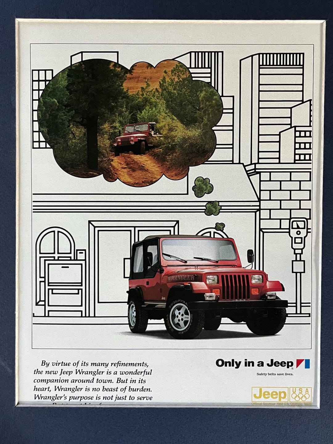 1980's Jeep Wrangler Print Advertisement - Etsy