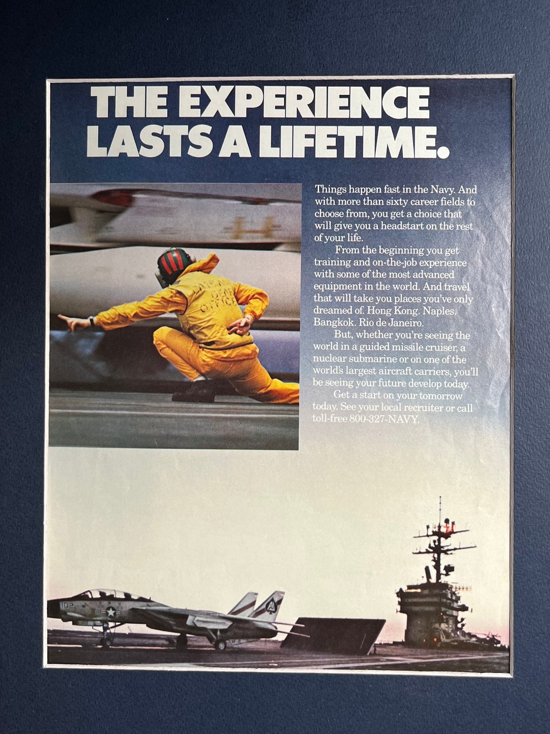 1980's United States Navy Advertisement "the Experience Lasts a ...