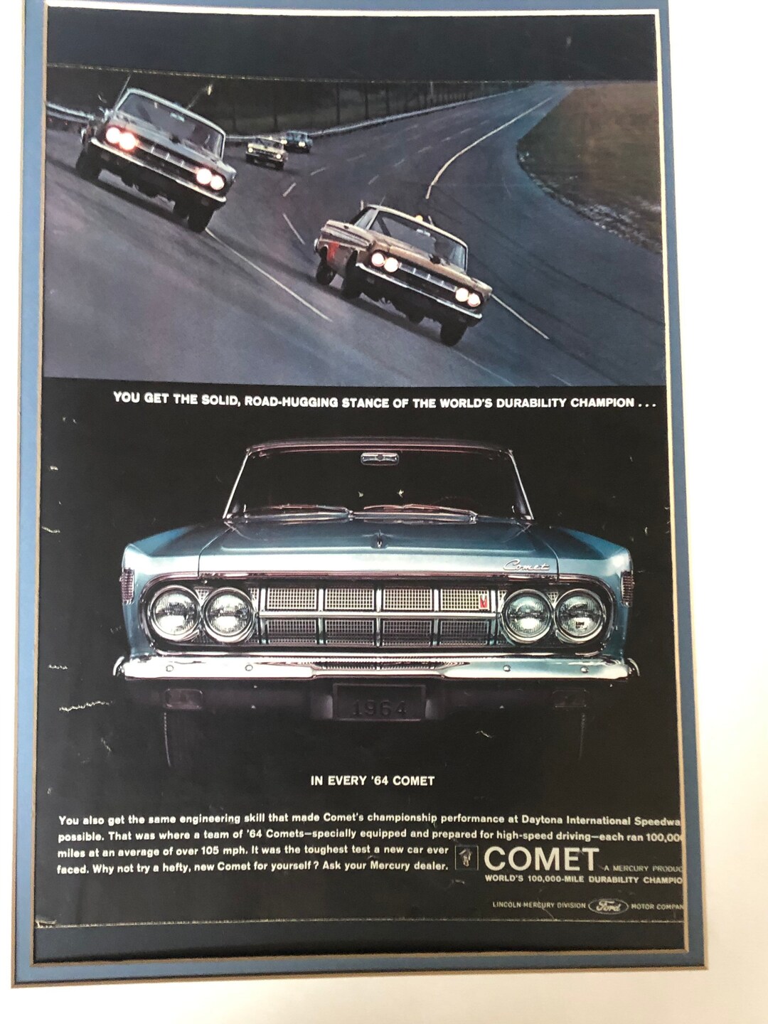 1960's 11 X 14 Ford Comet Advertisement - Etsy